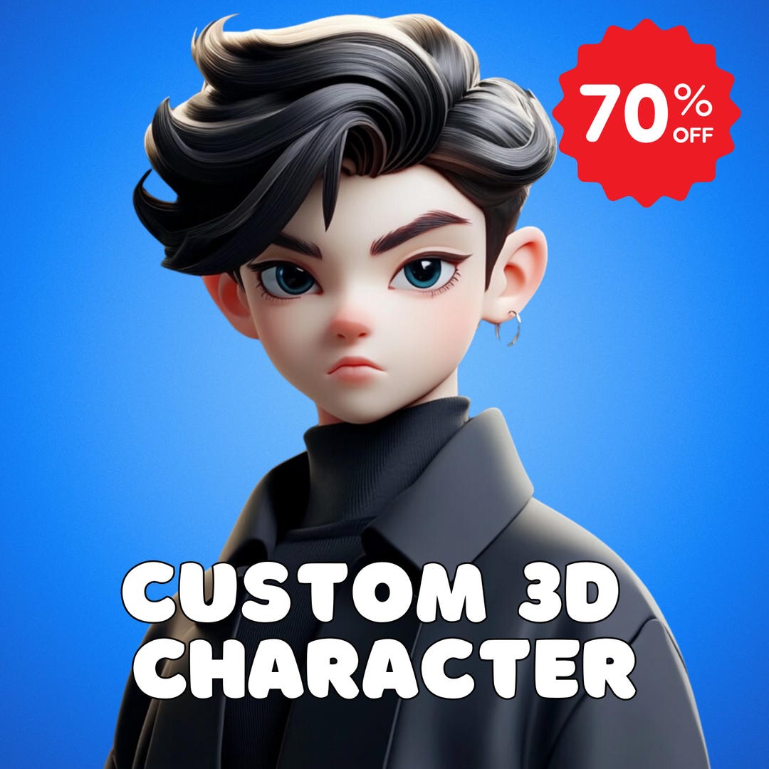 CUSTOM 2D to 3d,convert Image to 3D, Cute, 3D Modeling Service, 3D Art, 3D Model Commission, 3D ...
