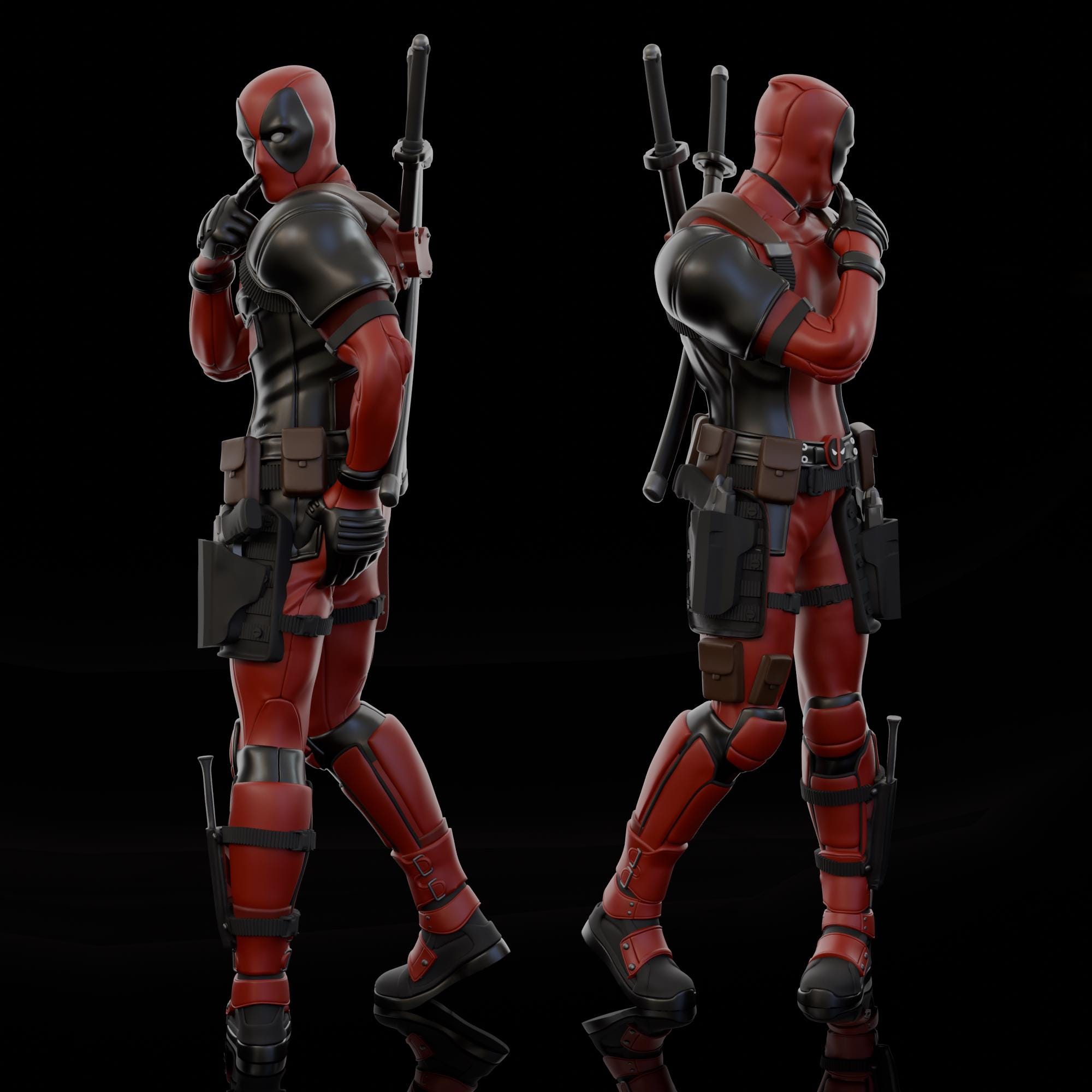 Marvel Deadpool High Quality 3D STL File for 3D Printing Action Figure ...