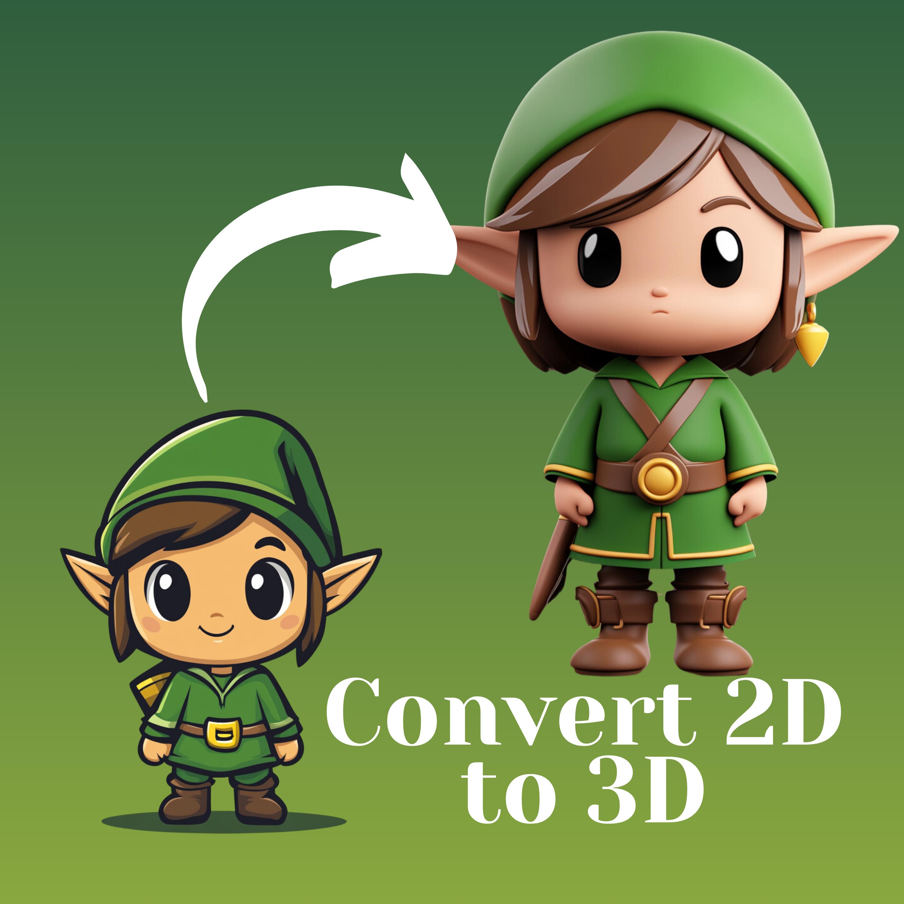 CUSTOM 2D to 3D, 3D Modeling, 3D Cute, 3D Art, 3D Modeling, 3D Mascot ...