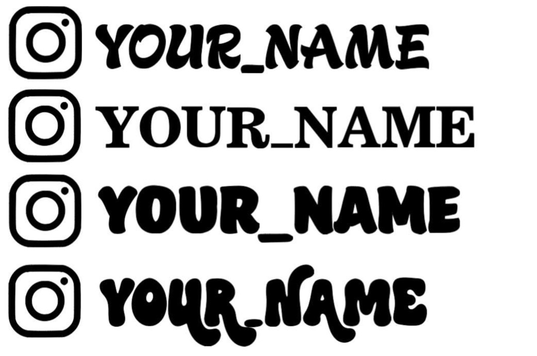 Customized Instagram Decal for Cars, Business, Instagram Name - Etsy