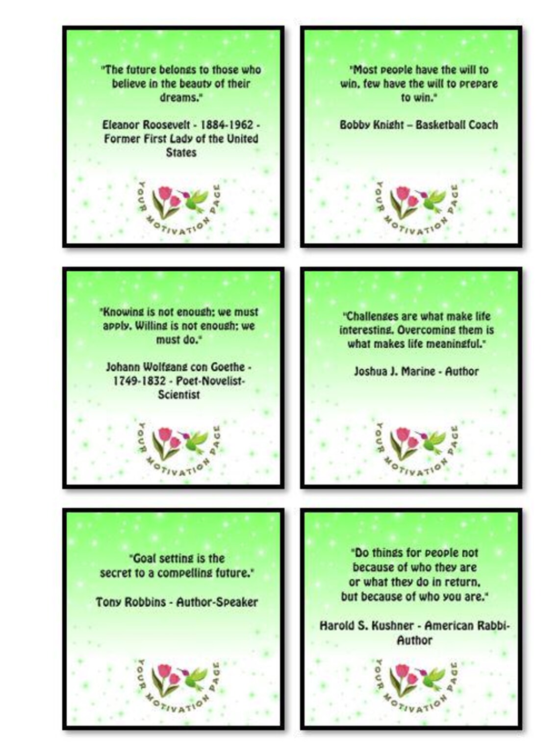 365 Days of Motivational Quotes (printables) - Etsy