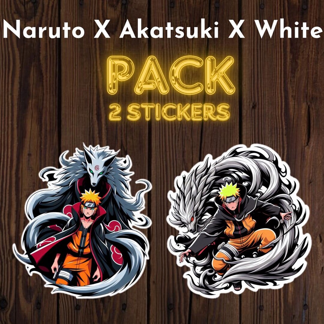 Naruto X Akatsuki X White 2 Pack Vinyl Stickers - Etsy