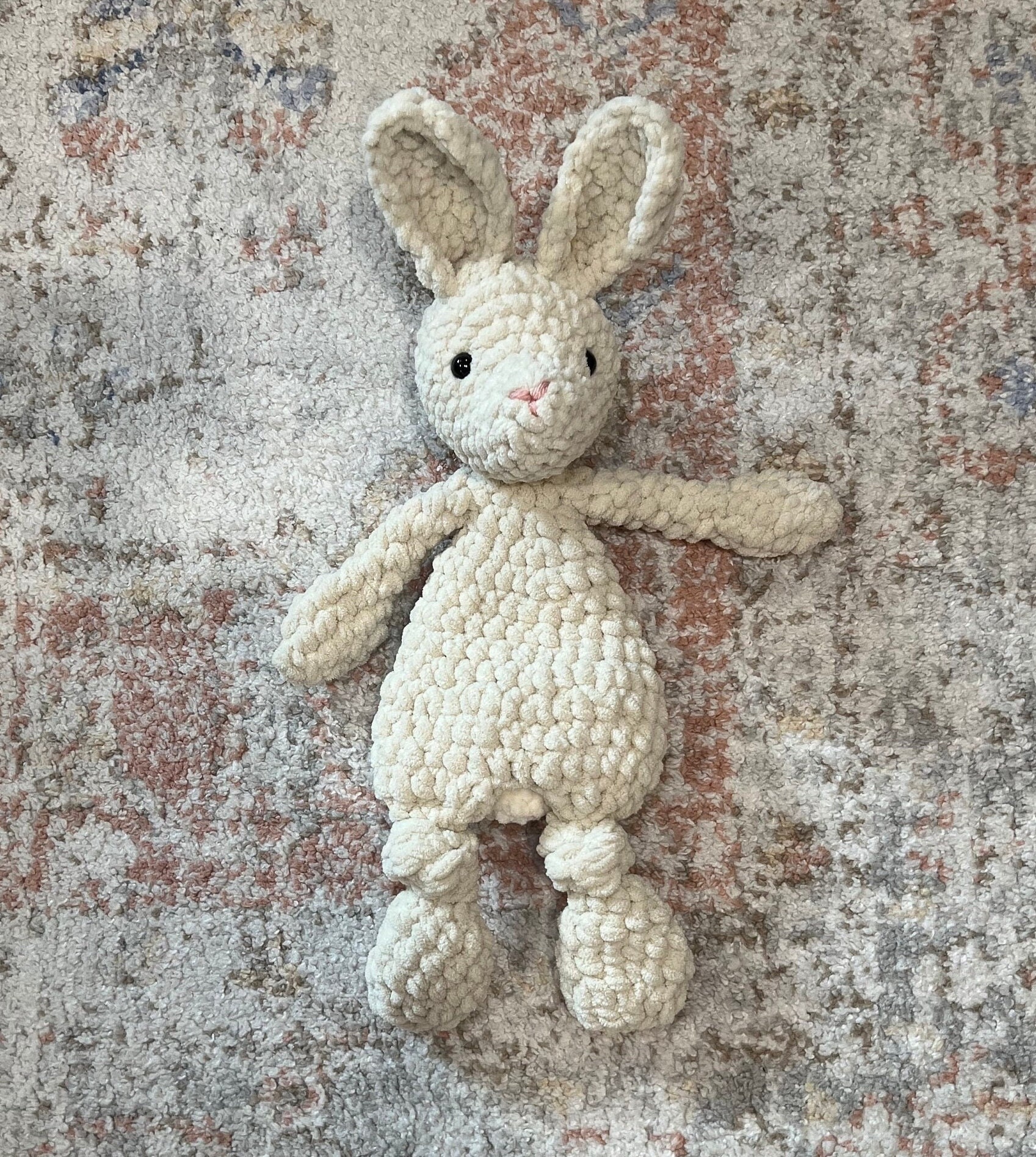 Bunny Knotted Lovey, Bunny Lovey, Rabbit Knotted Lovey, Rabbit Lovey ...