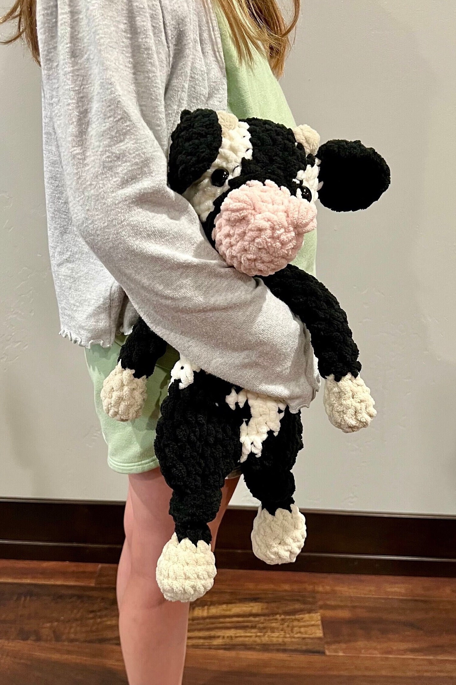 Cow Knotted Lovey, Knotted Cow Snuggler, Cow Comfort Item, Crochet ...