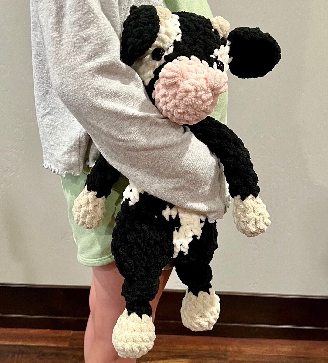 Made to Order Cow Knotted Lovey, Knotted Cow Snuggler, Cow Comfort Item ...