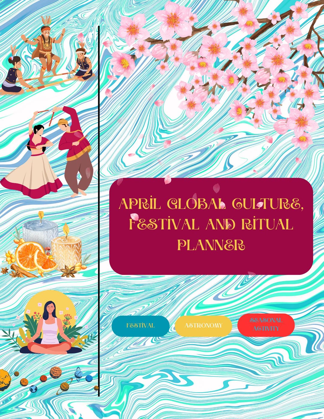 April, Festival, 2025 Calendar Planner, Ritual, Cultural Planner ...
