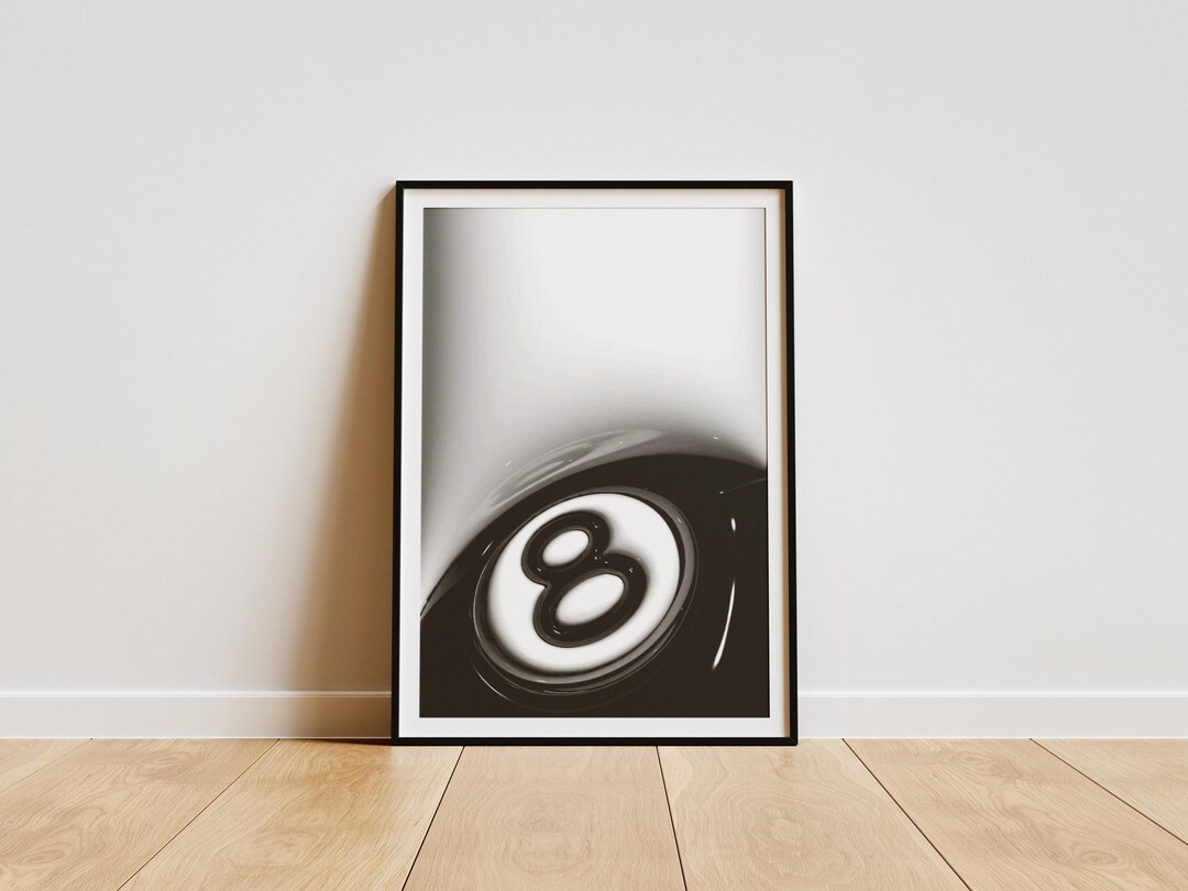 8 Ball Poster - Wall Art Print - Etsy