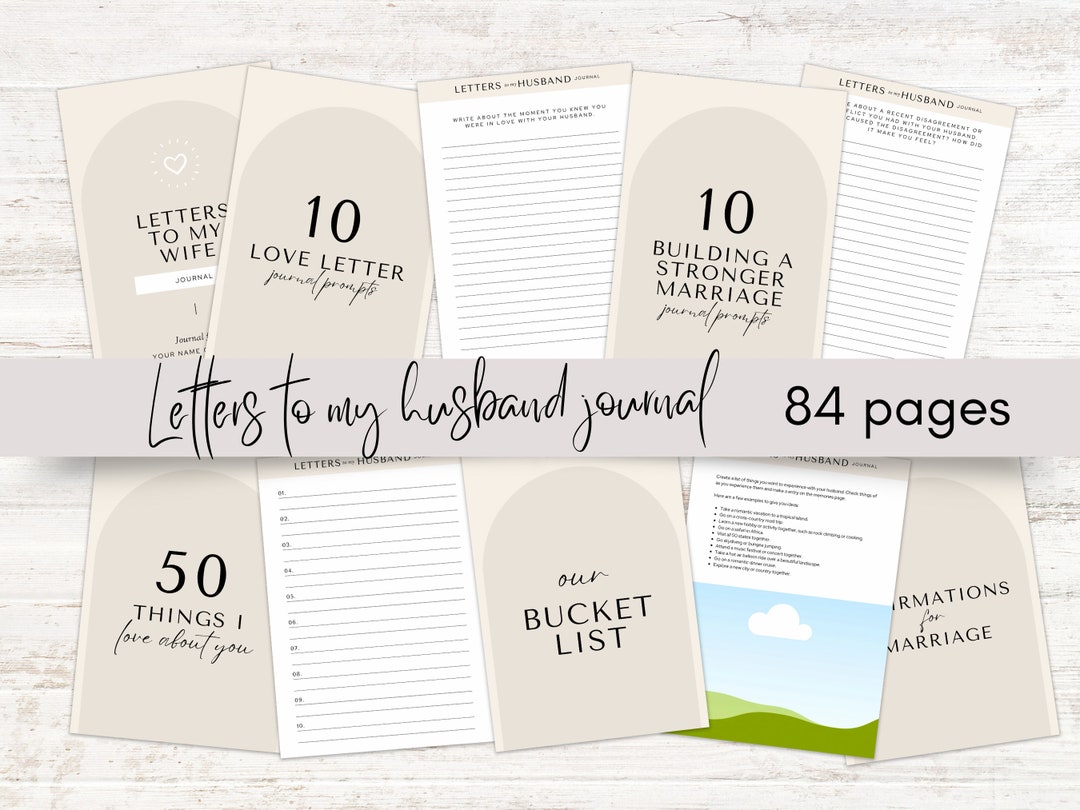 Printable Letters to My Wife Letters to Husband Custom Book Dear Fiancé ...