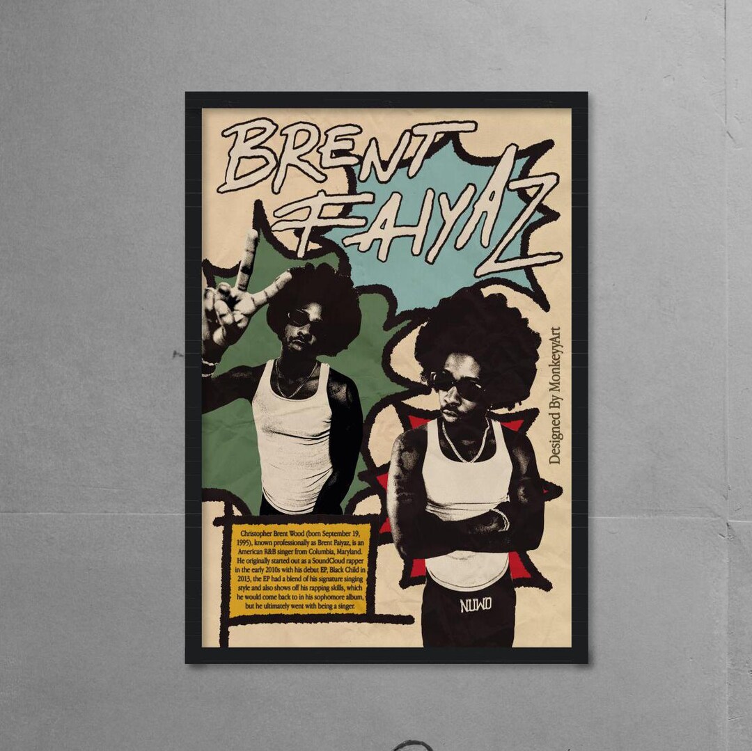 Brent Faiyaz Poster Music Poster Wall Art Wall Decor Print - Etsy