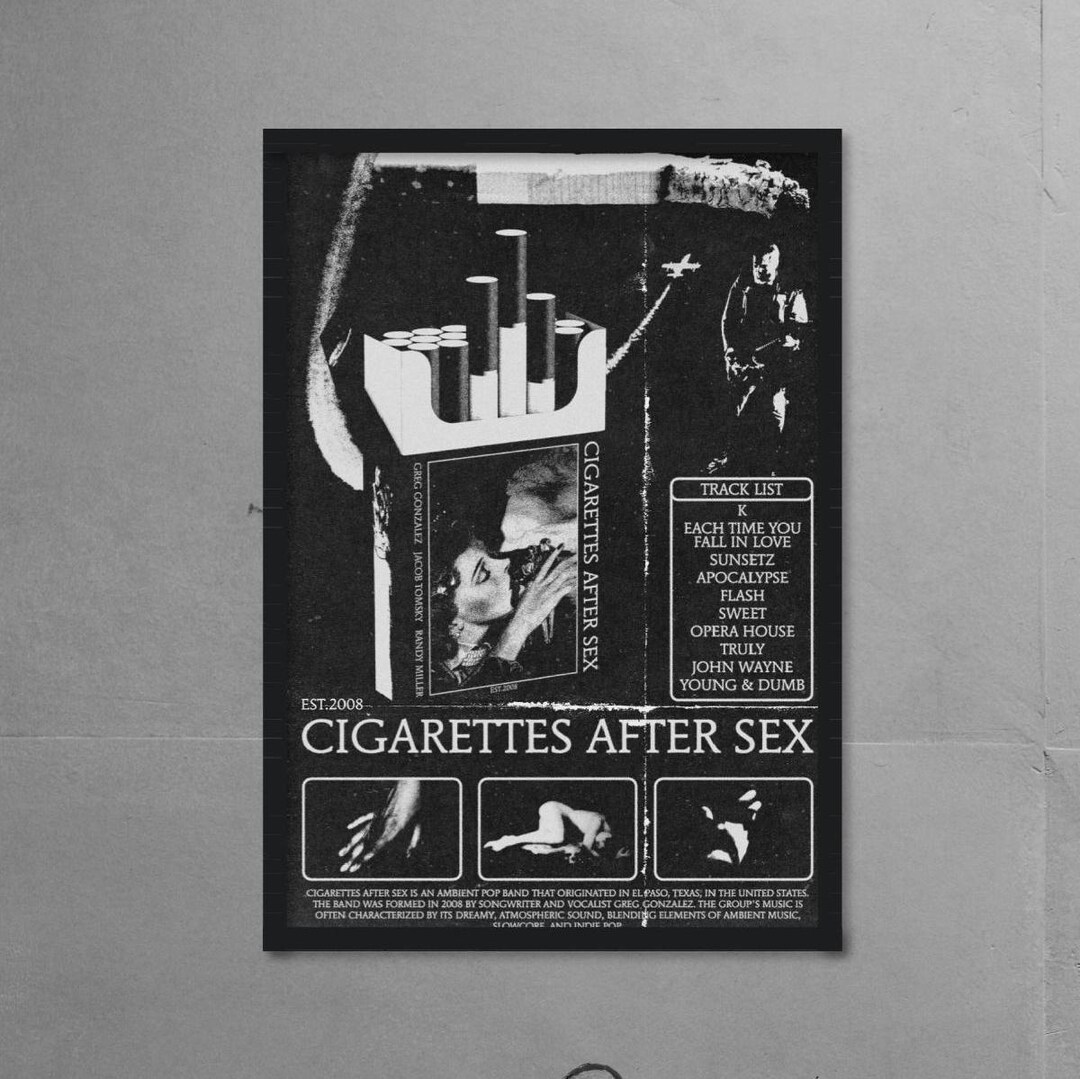 Cigarettes After Sex Poster Music Poster Wall Art Wall Decor Print Etsy Canada