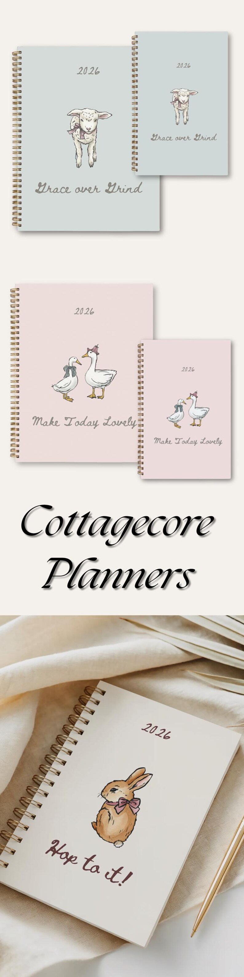 Farm Animal Planner for Women 2026/2027 Spring Gift Idea Hardcover ...