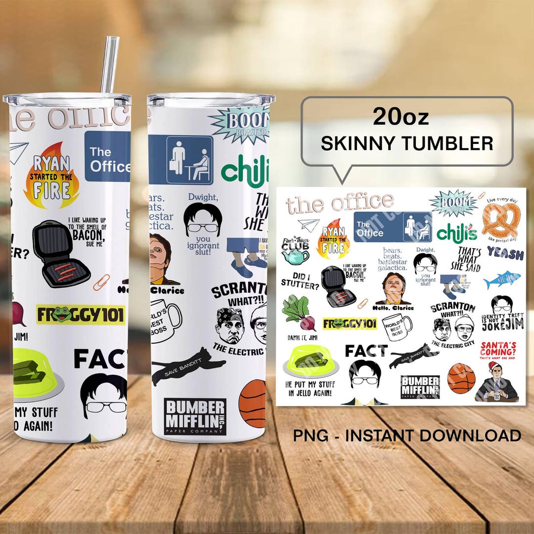 The Office Skinny Tumbler Png Office Fan Gifts Tumblers Gifts for ...