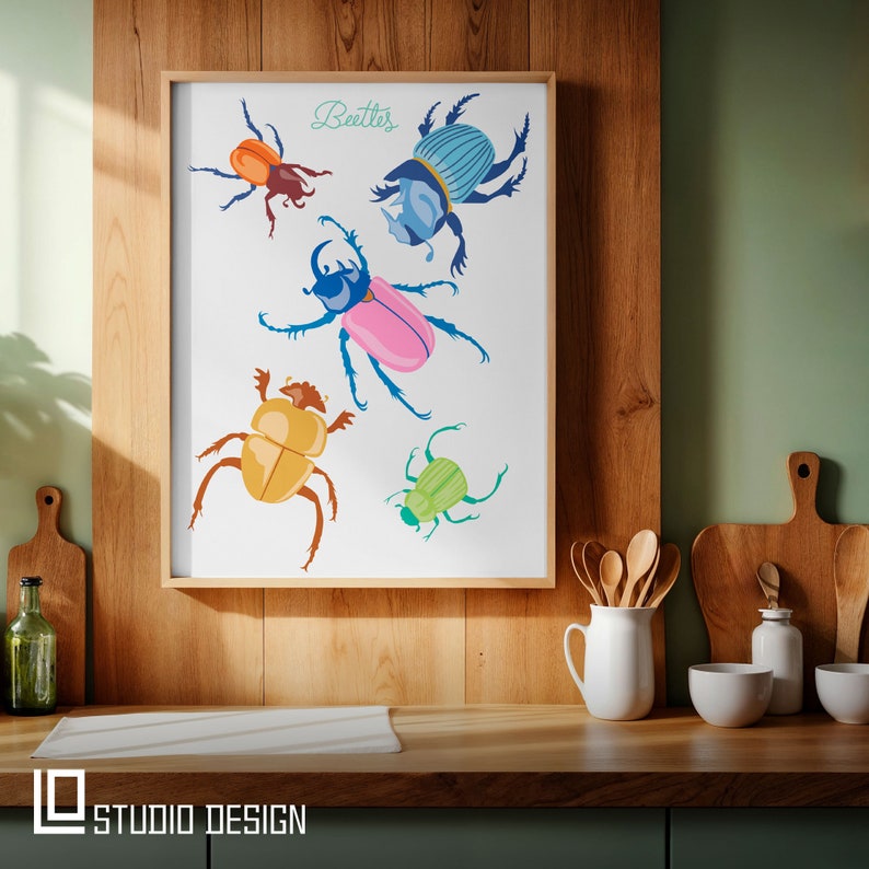Beetles Wall Art | Insects Prints for Kid's Room & Play Room | Baby ...