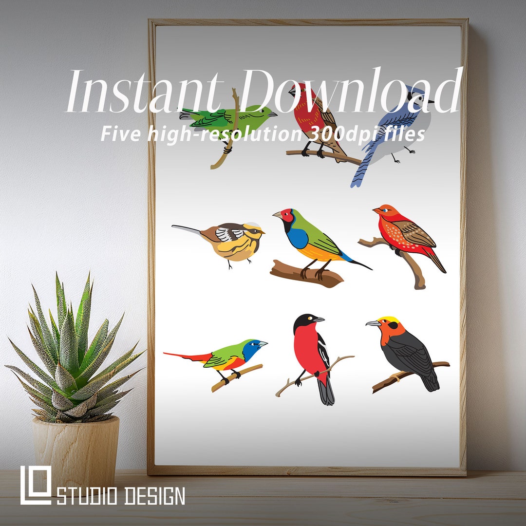 Bird Wall Art Print | Instant Download | Printable Wall Art | Wall ...