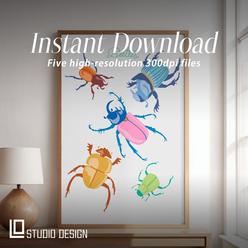 Beetles Wall Art | Insects Prints for Kid's Room & Play Room | Baby ...