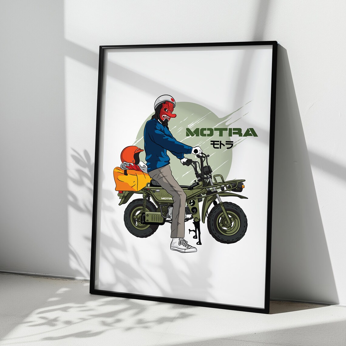 Honda CT50 Motra Motorcycle Digital Print | Retro Bike Art | Vintage ...