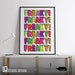 Typography Poster Freaky Wall Art Modern Eclectic Wall Art Neon Instant ...