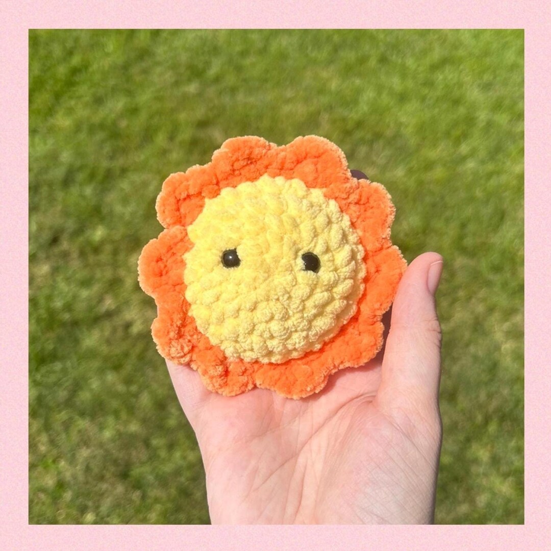 Crochet Sun Plushie Stuffed Animal, Handmade, Gift, Birthday, for Him ...