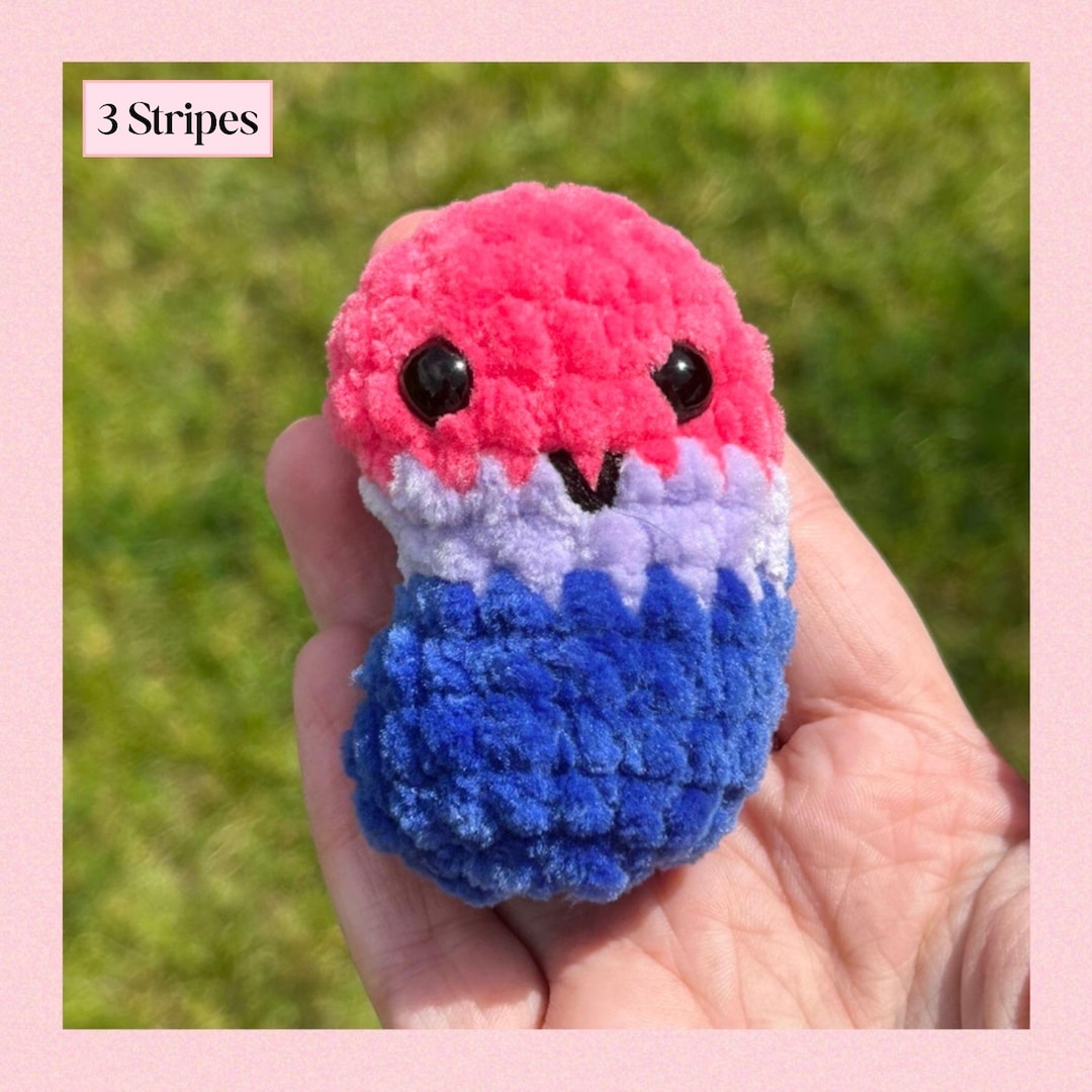 Crochet Pride Bean Plushie (MADE TO ORDER) - Etsy