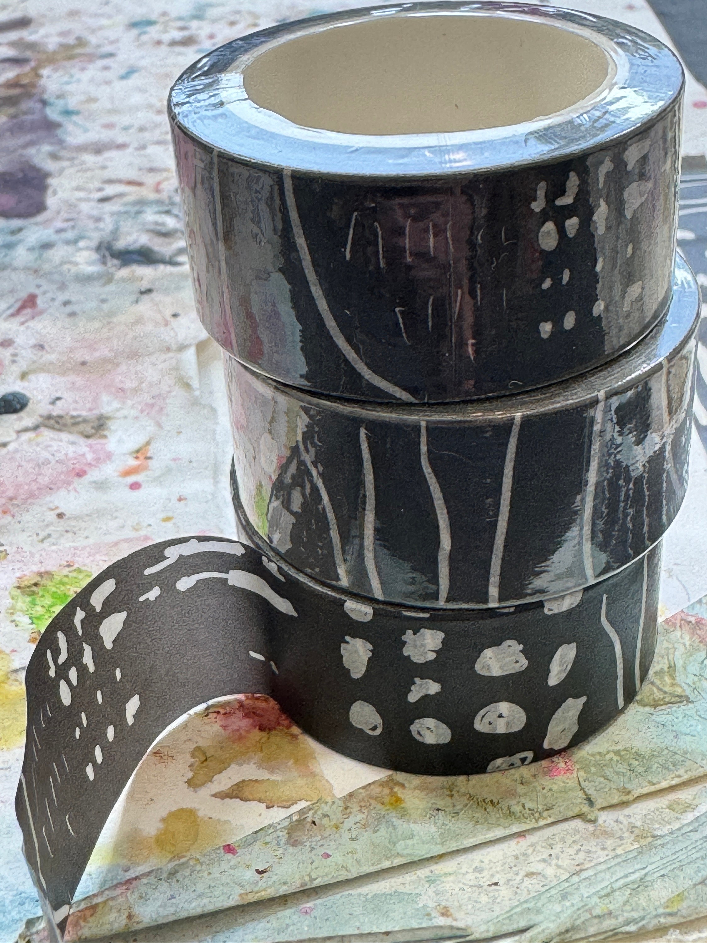 Art Marks in Black Washi Tape - Etsy