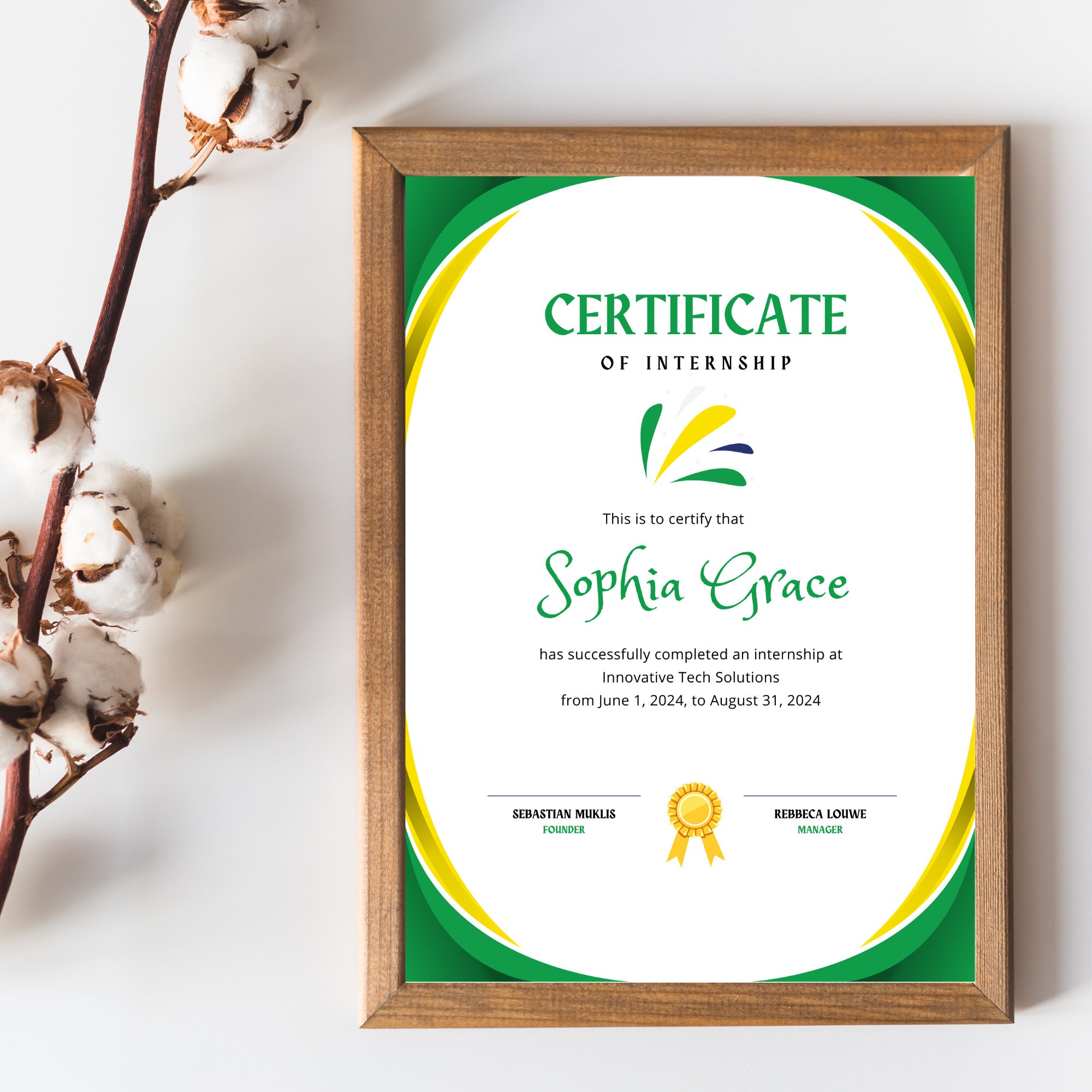 Custom Certificate of Internship | Personalized Internship Completion ...