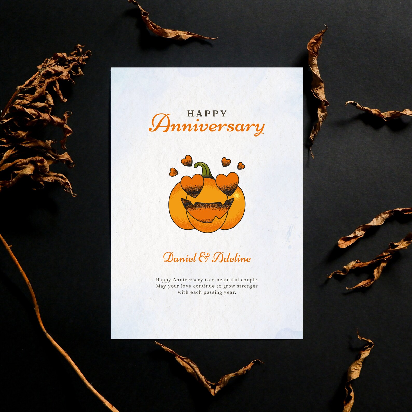 Happy Anniversary Halloween Card for Couples Fun and Spooky Design - Etsy