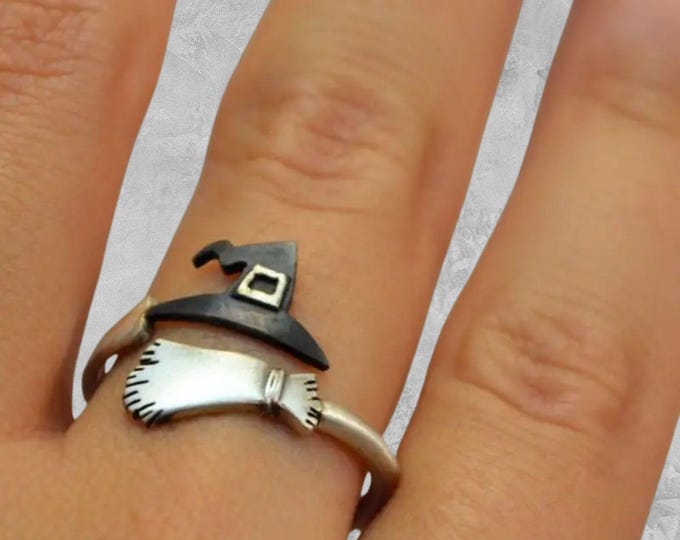 Halloween Ghost Witch Broom Finger Rings Holiday Creative Halloween ...