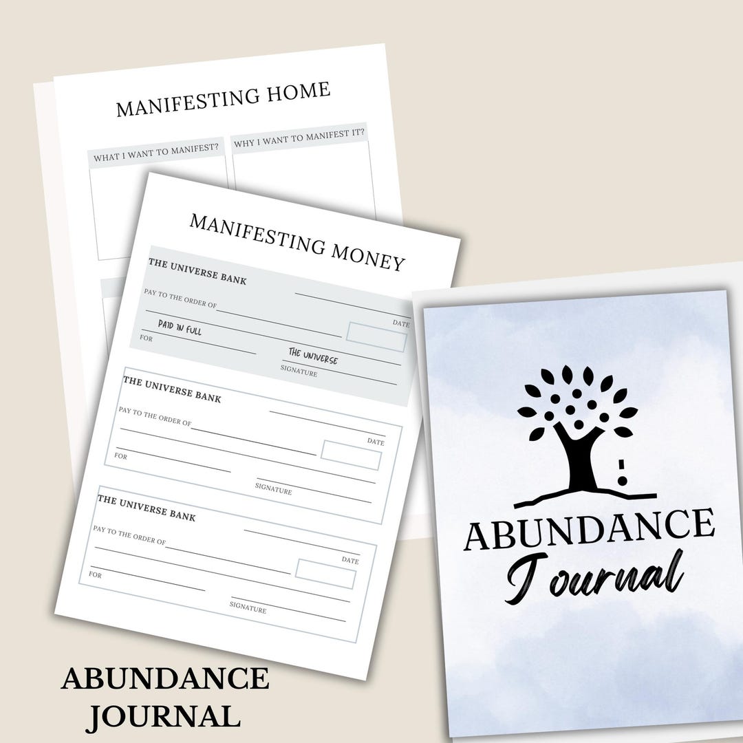 Abundance Mindset Journal | Daily Gratitude Manifestation Planner | Law ...