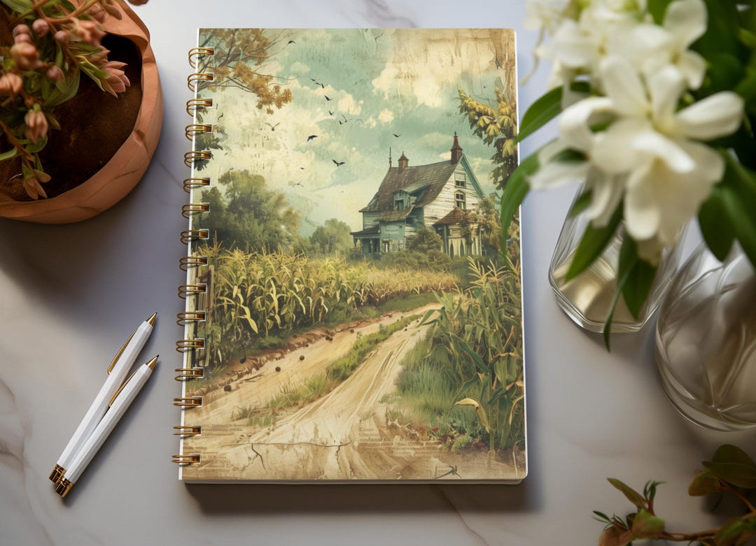 Rustic Farmhouse Spiral Notebook: 6x8 Journal With Pocket - Etsy