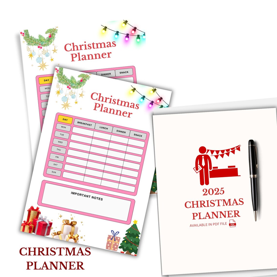 2025 Christmas Planner: Holiday Budget, Gift List (printable PDF ...