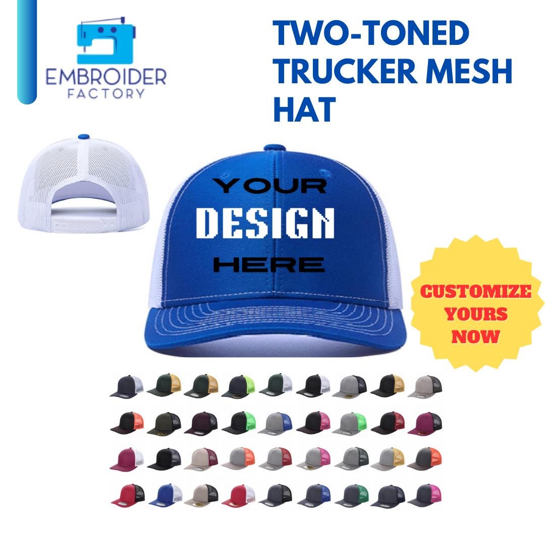 Custom Two-toned Trucker Mesh Cap for Men & Women - Personalized ...