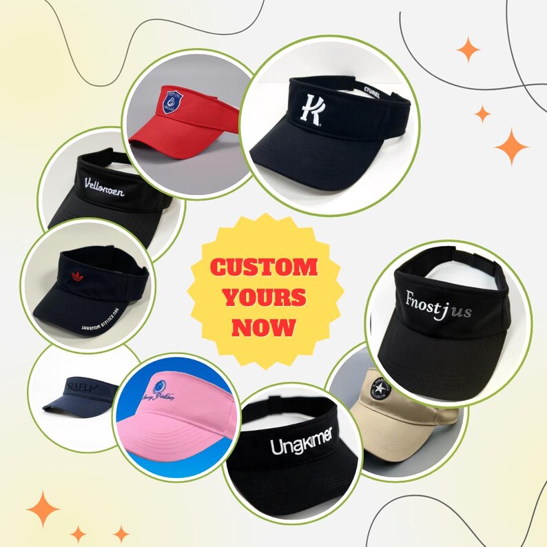 Custom Sun Visor – Personalized Embroidery Outdoor Sports Cap for Men ...
