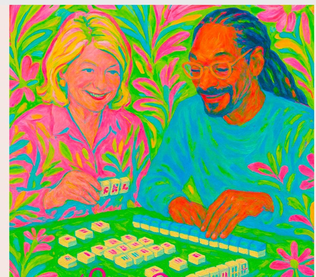 Palm Beach Mahj With Martha & Snoop Humorous Mahjong Mat Neoprene 31 ...