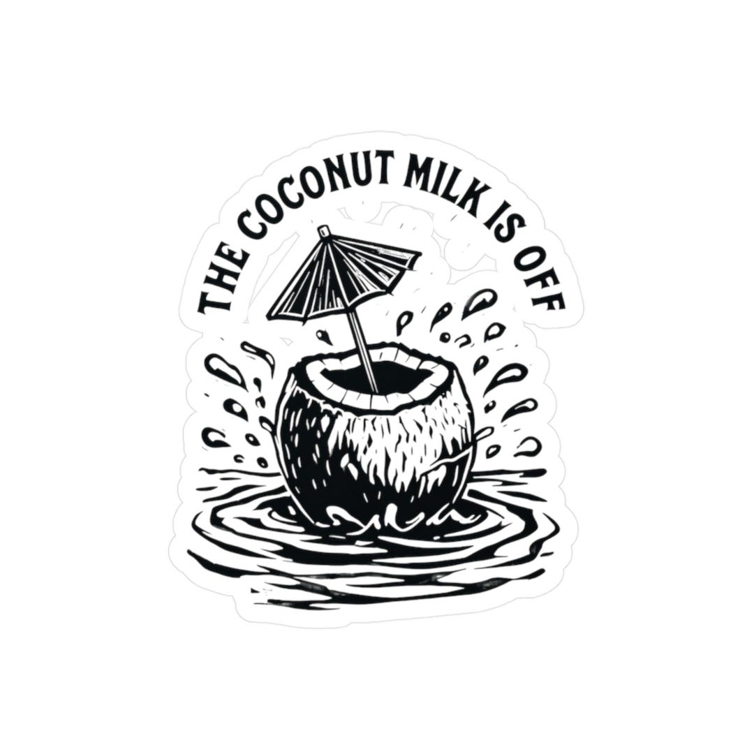Coconut Milk Vinyl Decals - Fun Tropical Decor for Laptops & Water ...
