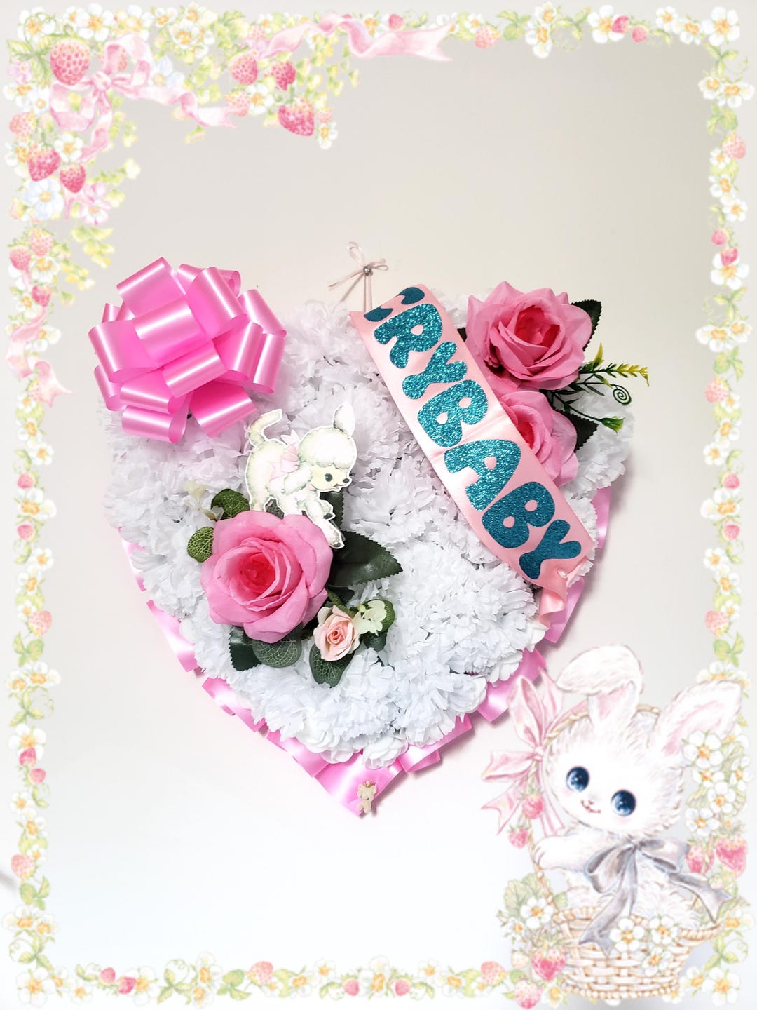 RIP Crybaby Lamb Memorial Heart Funeral Decoration - Etsy