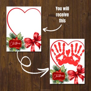Christmas Handprint Art, Printable Christmas Handprint Craft, Handprint ...