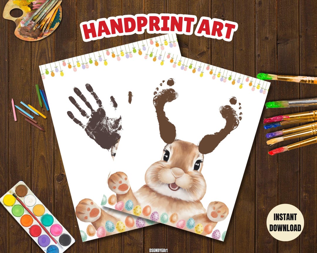 Easter Handprint Craft Printable Easter Handprint Art Craft for Kids ...