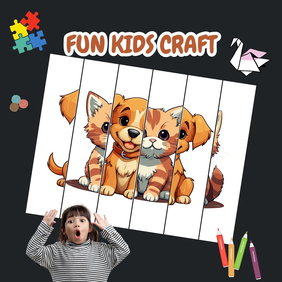 Fun Folding Animal Craft: Kids Printable Activity (PDF) - Etsy UK