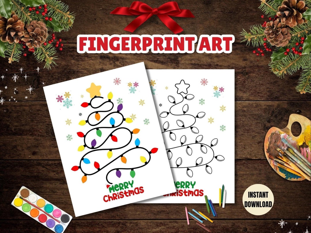 Christmas Handprint Craft Art Preschool Activity Christmas Lights ...