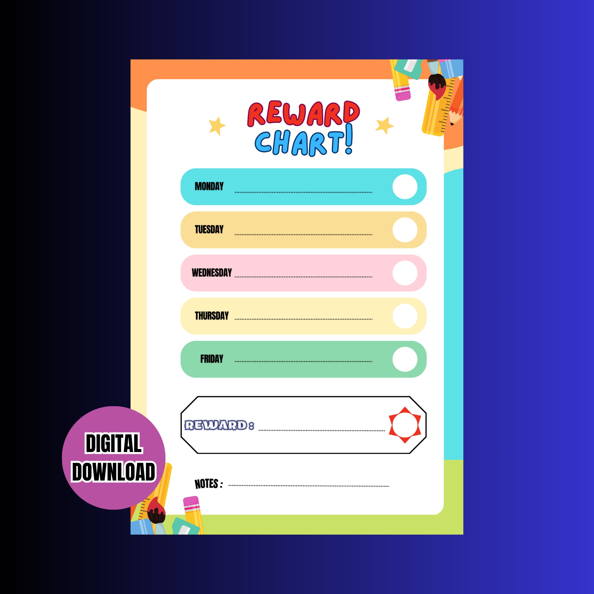 Chore Chart, Chore List, Daily Routine, Routine Charts, Printable ...