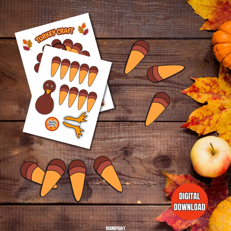 Turkey Craft, Fall Craft for Kids, Thanksgiving Craft, Toddler ...