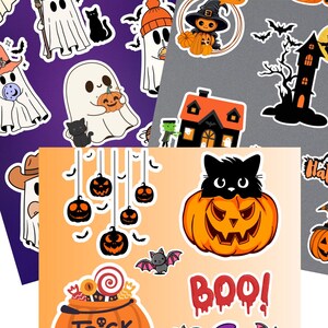 Printable Halloween Bundle: Banner, Stickers, Crossword Puzzles ...