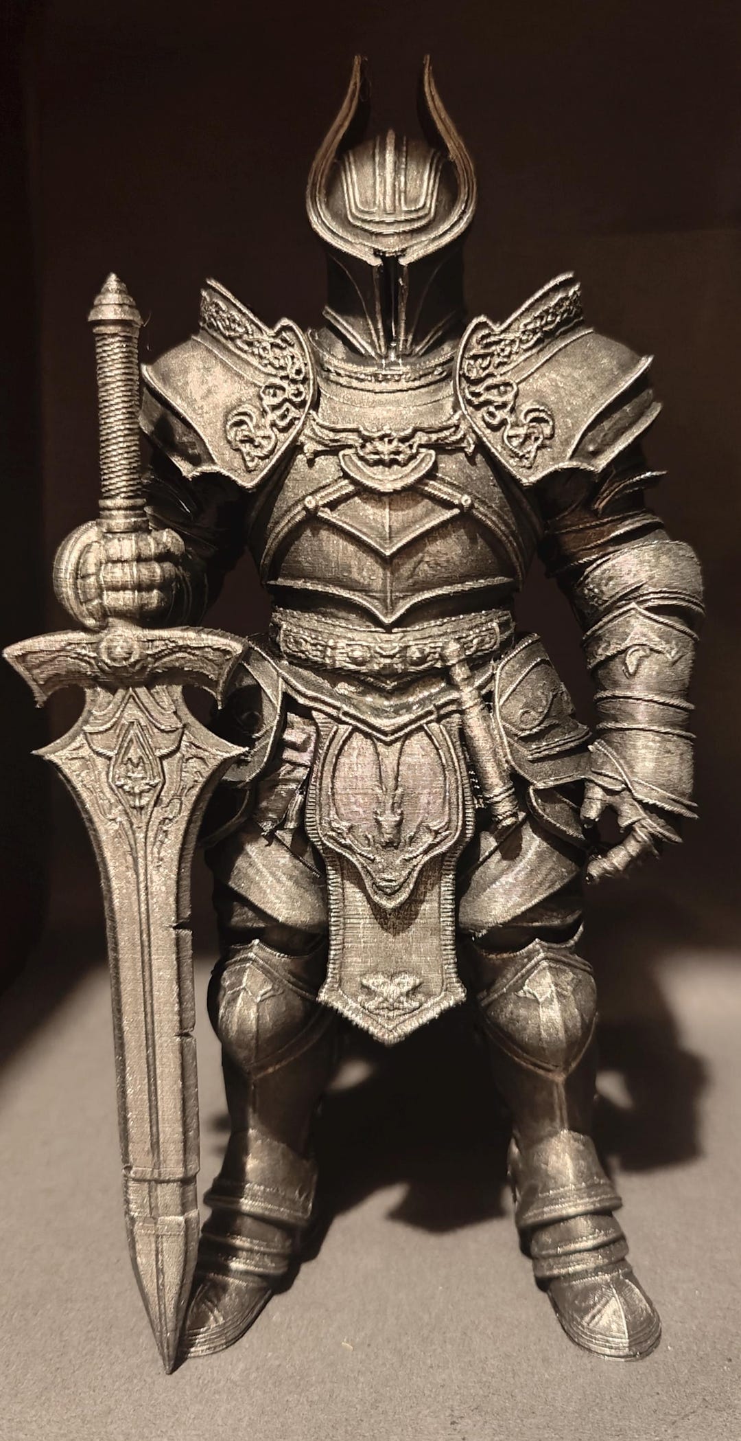 3D Printed Armored Knight Statue Highly Detailed Fantasy Collectible - Etsy