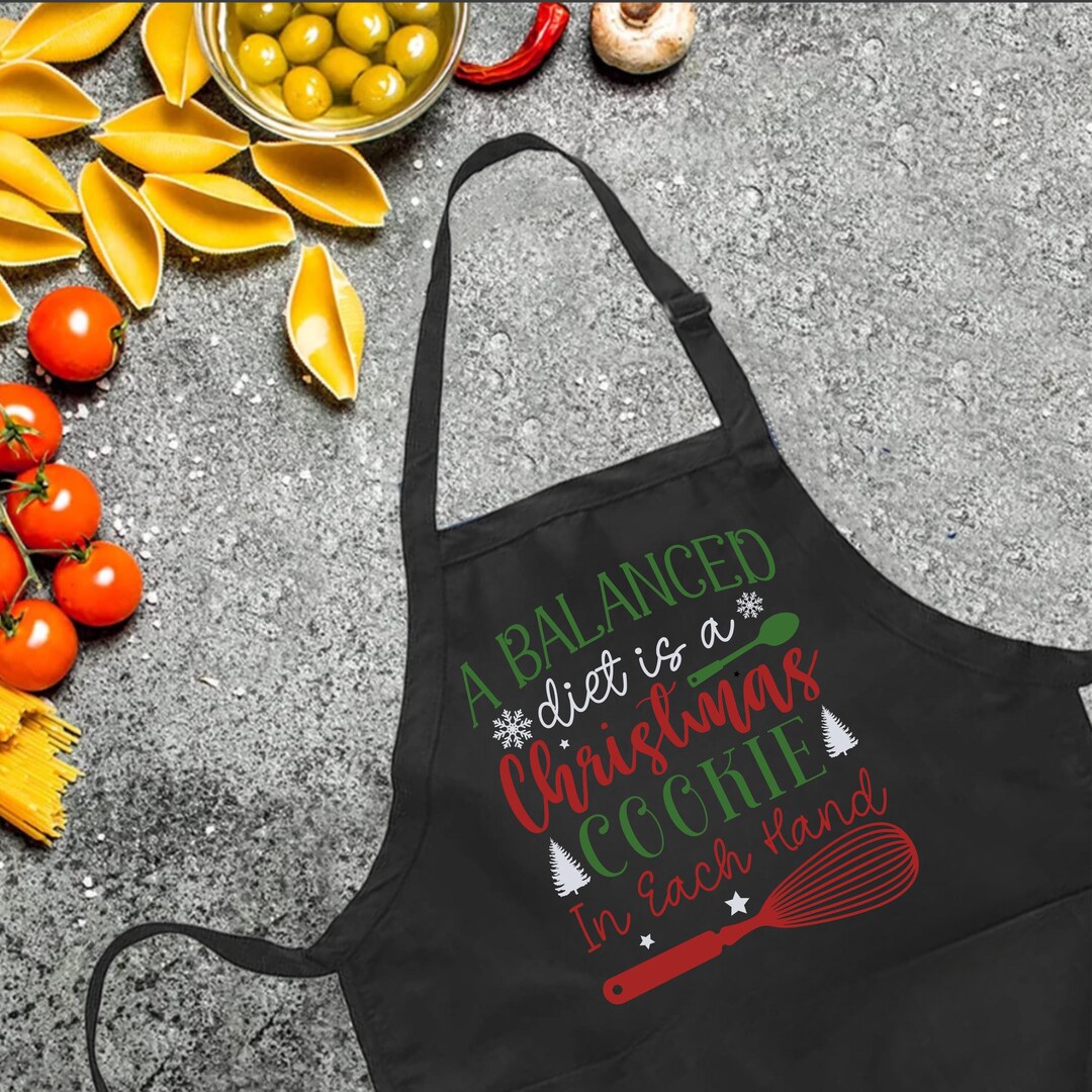 Women Merry Christmas Apron, Christmas Dinner Apron, Cute Christmas ...