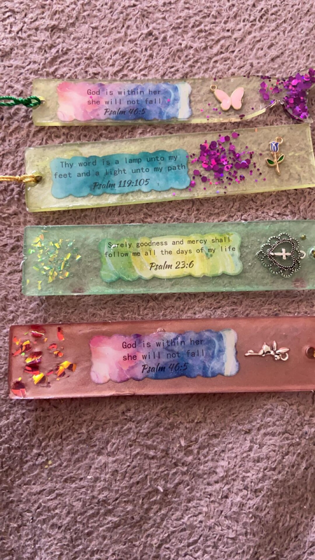 Bible Verses - Bookmark or Key Chain/ring - Personalised Resin ...