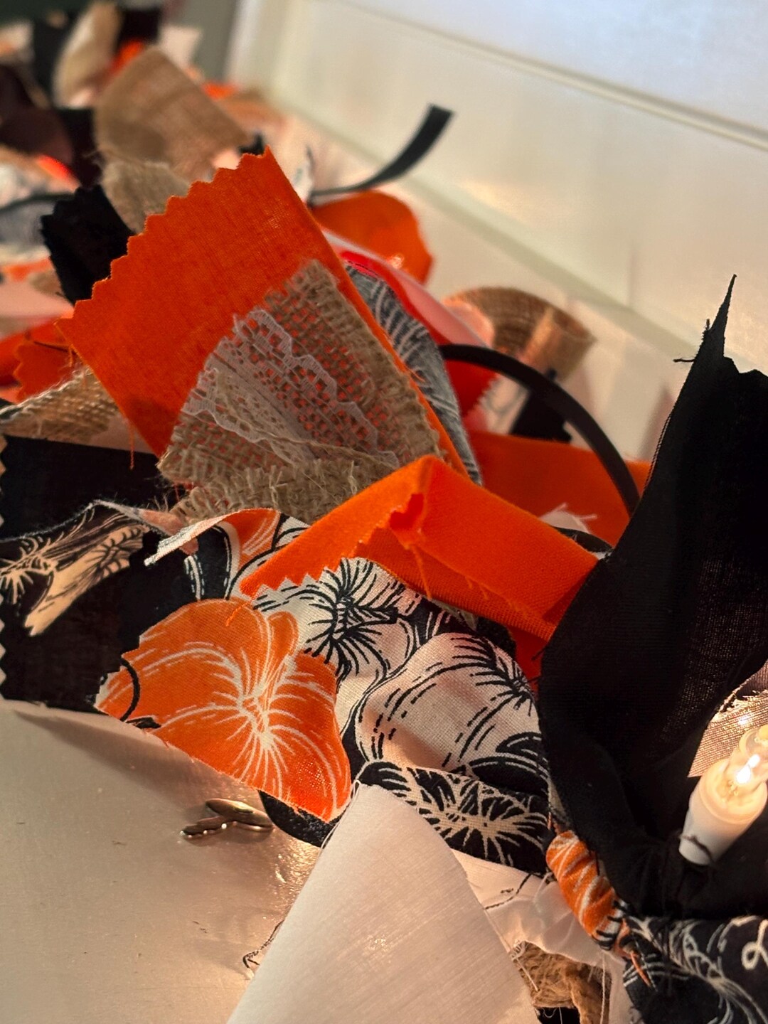 Handmade Fall Themed Lighted Fabric Garland - Etsy