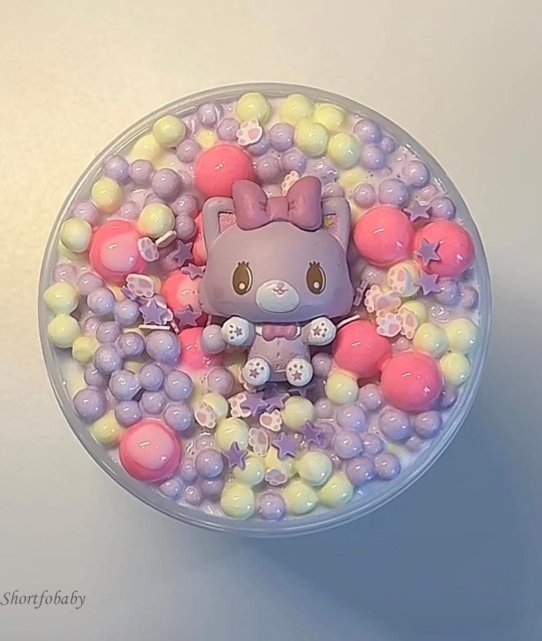 Kitten Slime,stuffed Slime,white Slime,cute Slime,diy Slime,stress ...