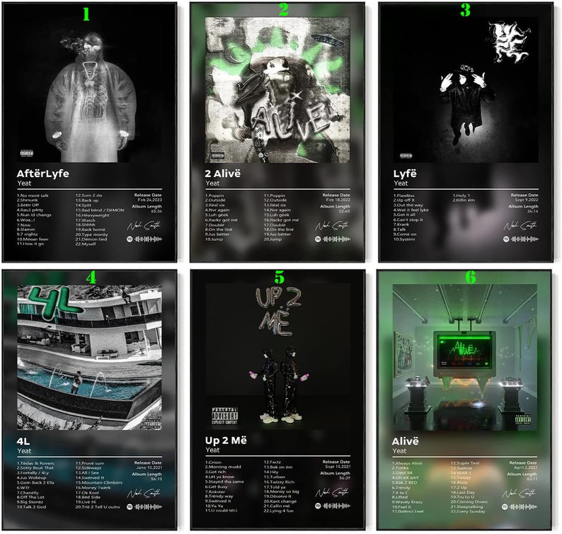 Yeat Poster Album Cover Music Posters - Etsy