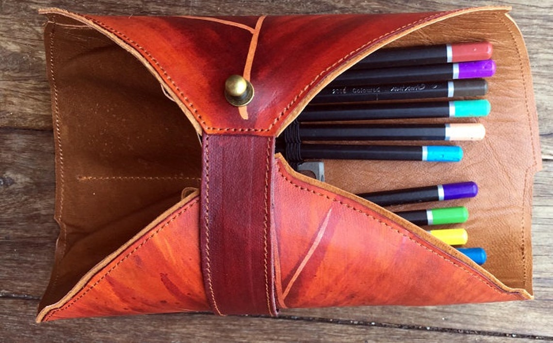 Leaf Art Utensil Wraps With Elvish Script Leaf Pencil Holder - Etsy