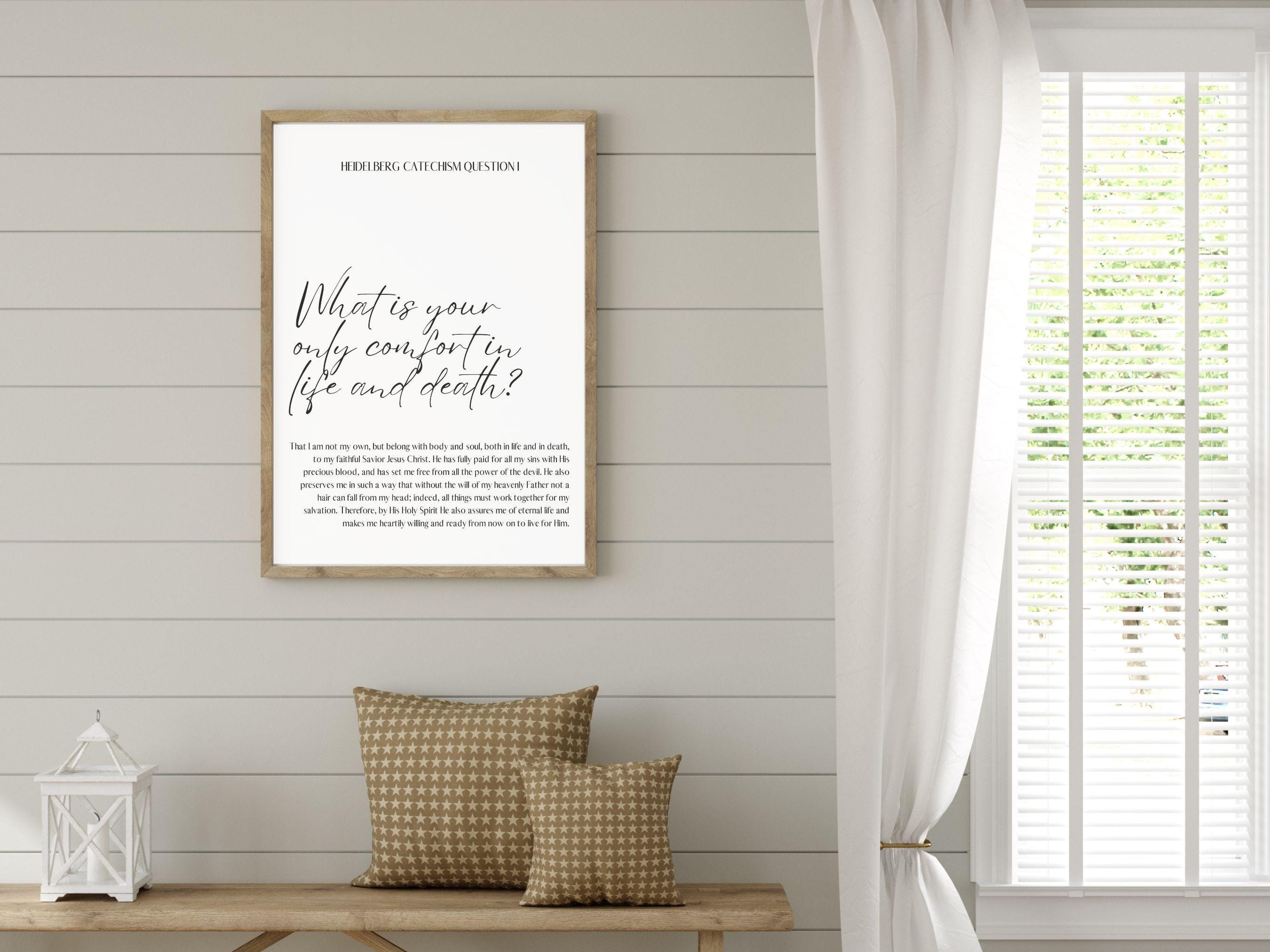 Heidelberg Catechism Wall Art Print, Liturgy for Christian Home, - Etsy